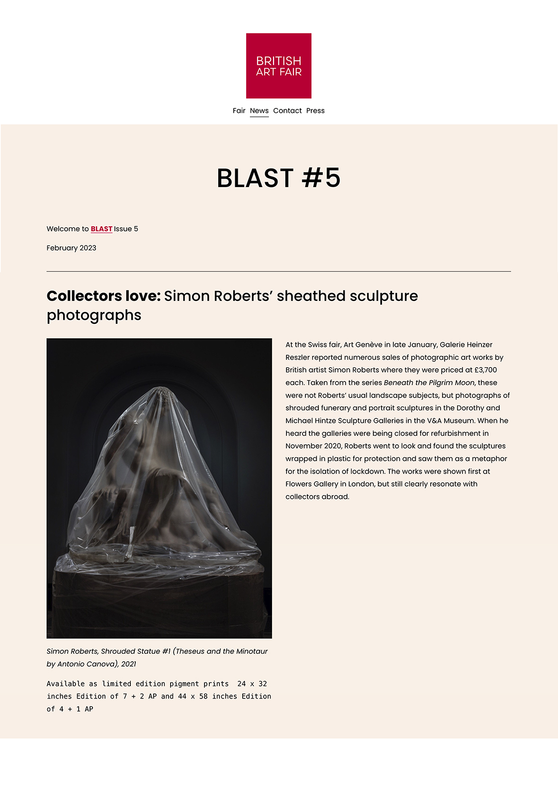 British Art Fair: Collectors love - Simon Roberts