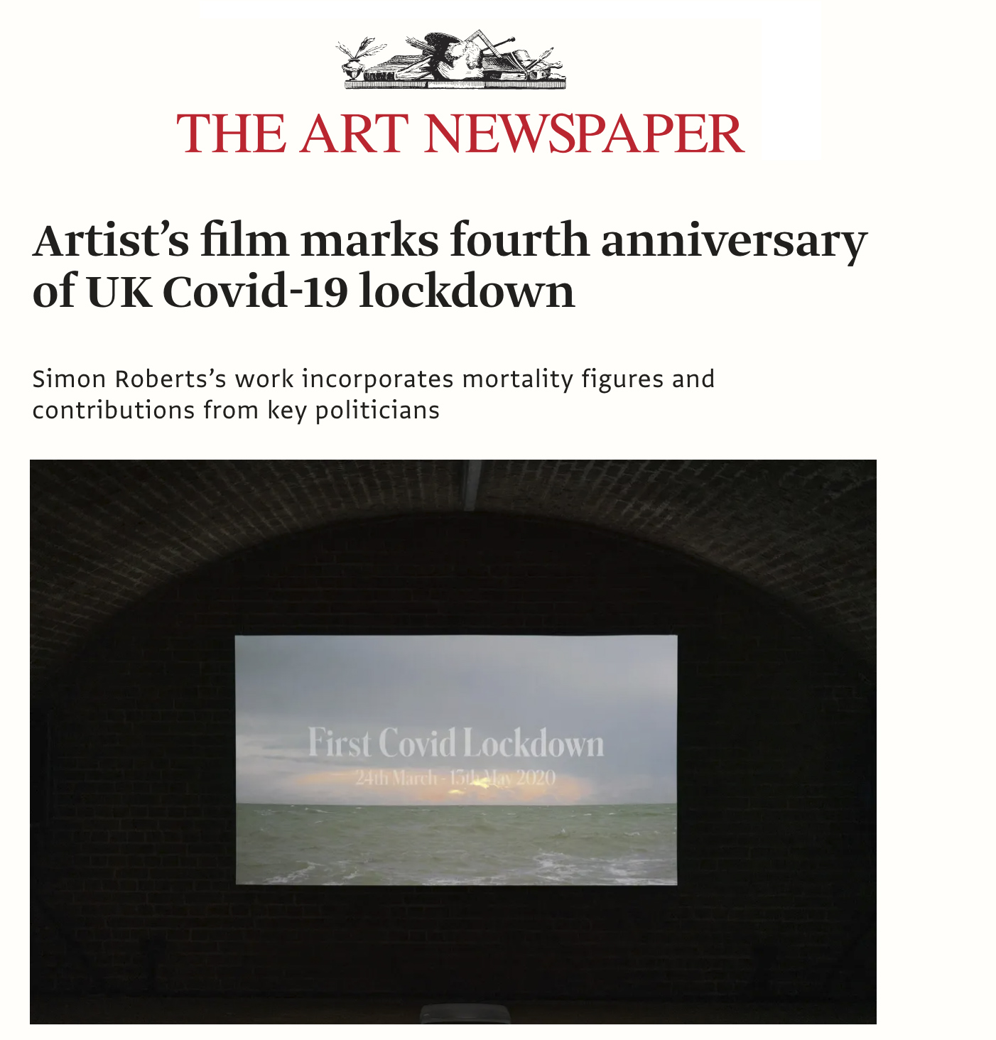 The Art Newspaper - Simon Roberts